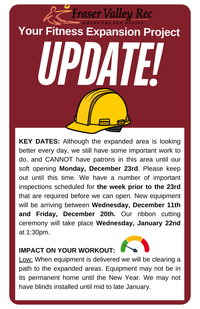 Fitness Expansion Project | Fraser Valley Metro Recreation District